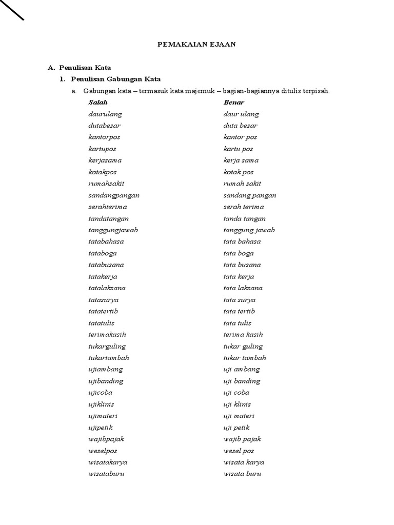 Panduan Penulisan Ejaan | PDF