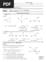 Angle Pairs Worksheet | PDF