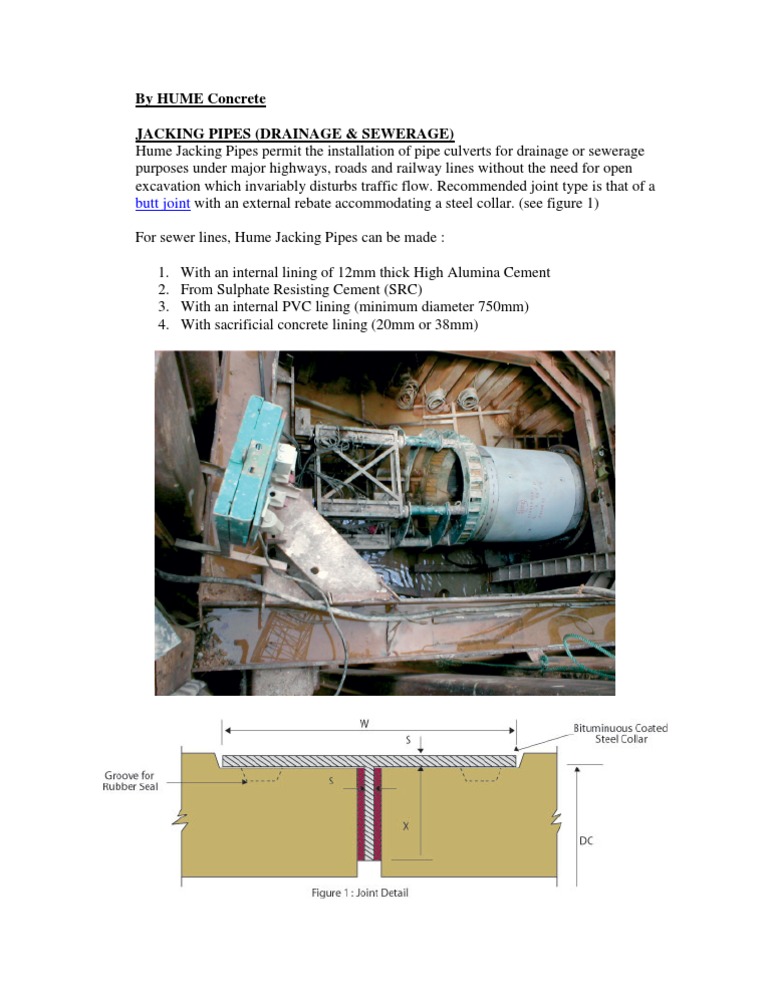 Hume Pipe Jacking | PDF