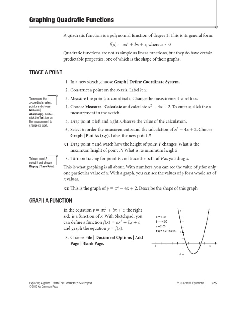 Graphing Quadratic Functions | PDF | Quadratic Equation | Function ...