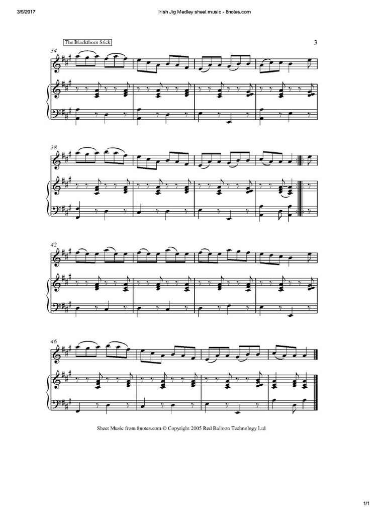 Irish Jig Medley 2 Sheet Music | PDF