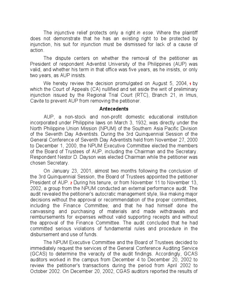 The Injunctive Relief Protects Only A Right | PDF | Injunction | Lawsuit