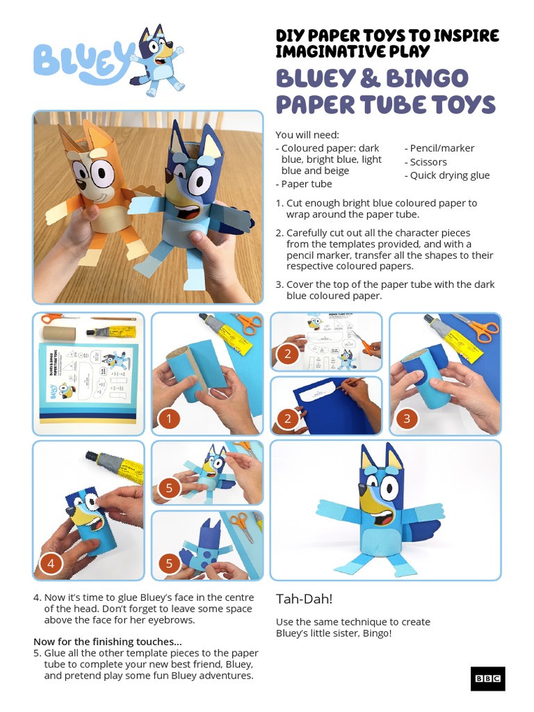 Bluey & Bingo Paper Tube Crafts | PDF