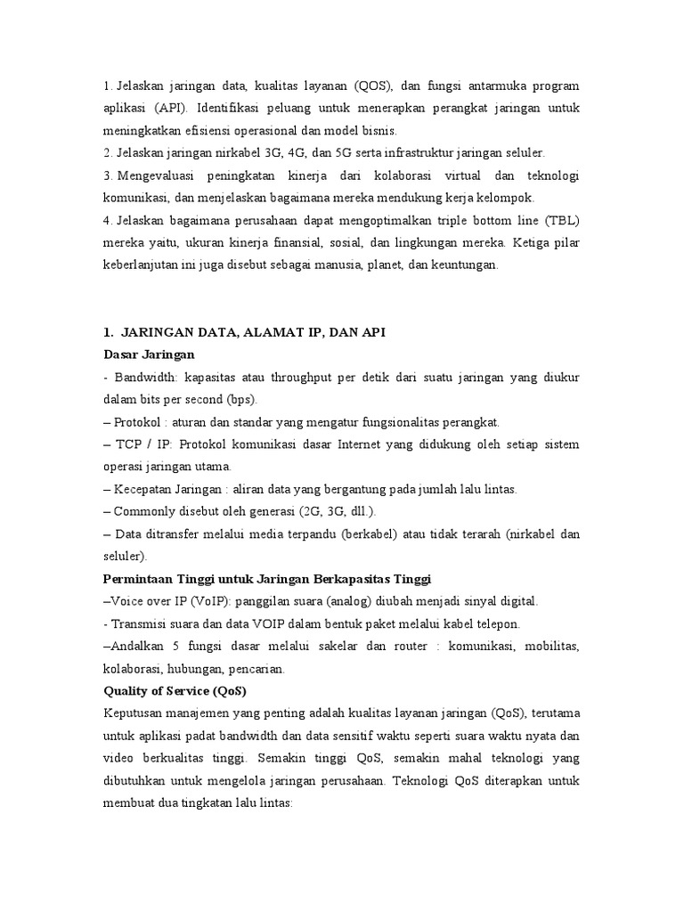 Optimasi Jaringan & Keberlanjutan | PDF