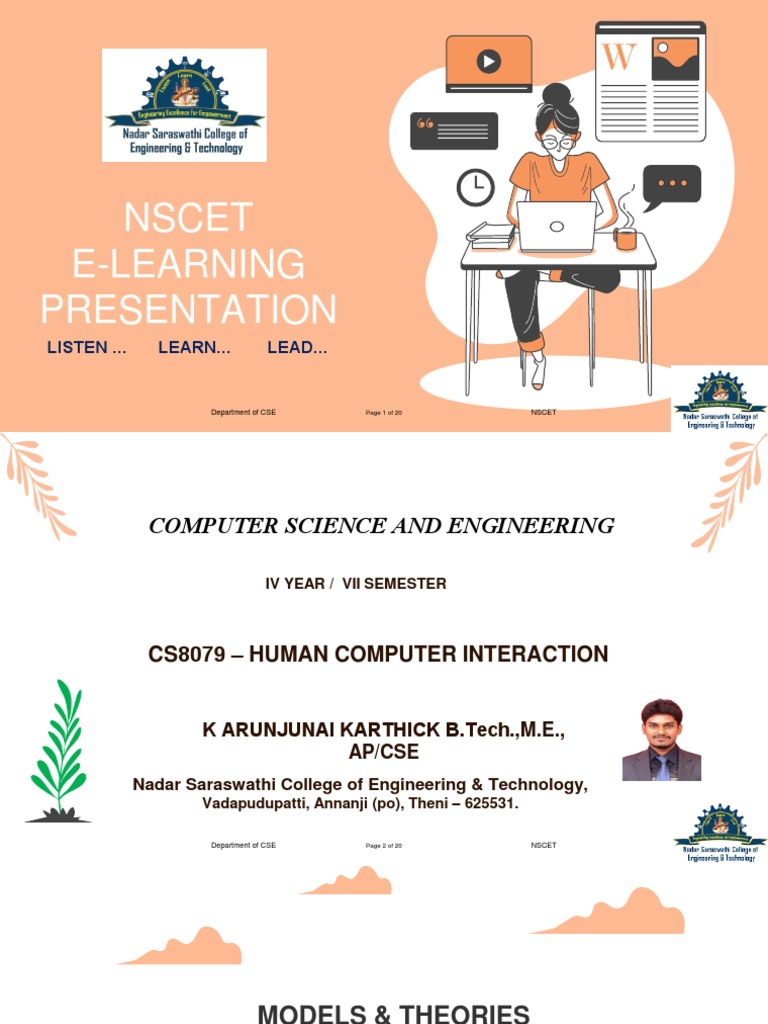 Nscet E-Learning Presentation: Listen Learn Lead | Download Free PDF ...