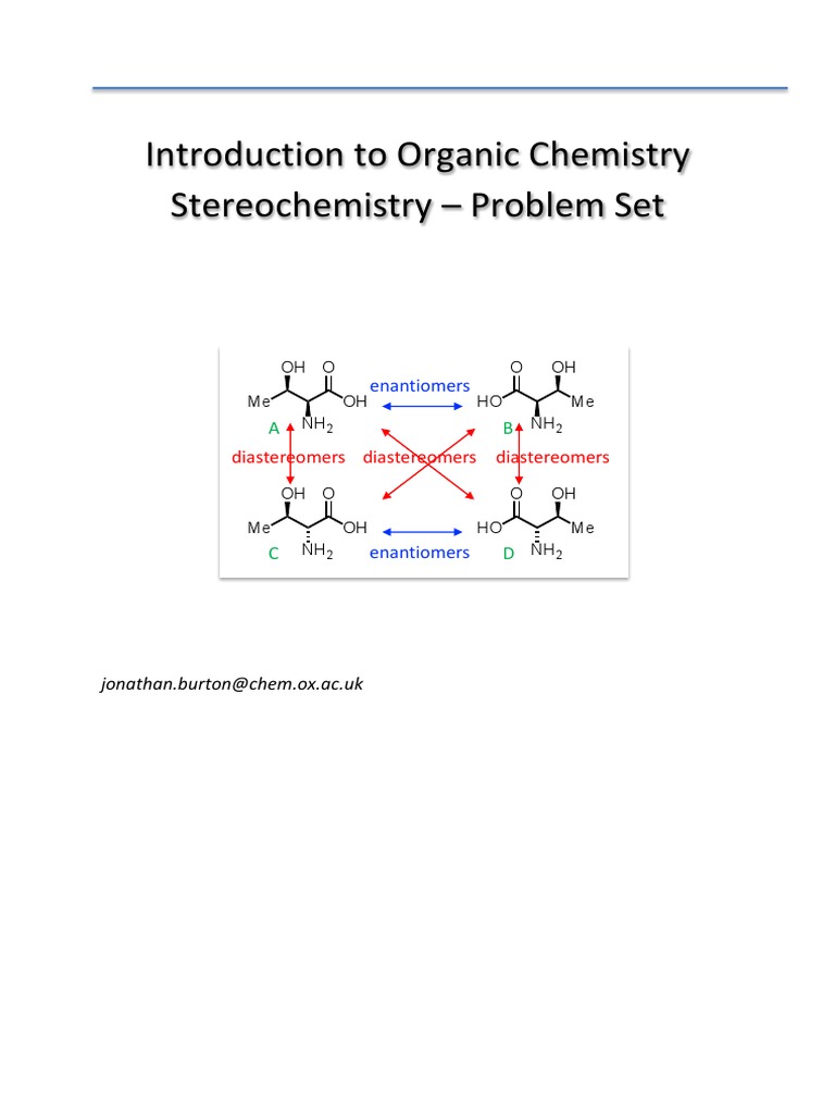 Introduction To Organic Chemistry Stereochemistry - Problem Set | PDF ...