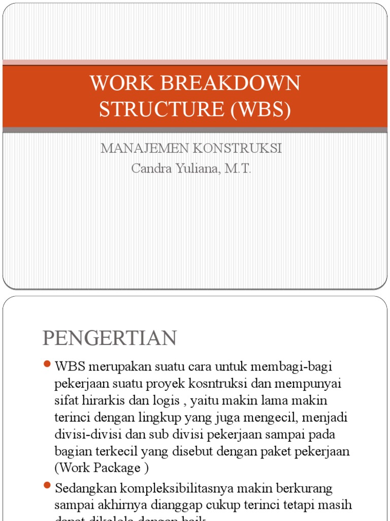 Work Breakdown Structure (WBS) | PDF | Pengelolaan Keuangan & Uang | Seni