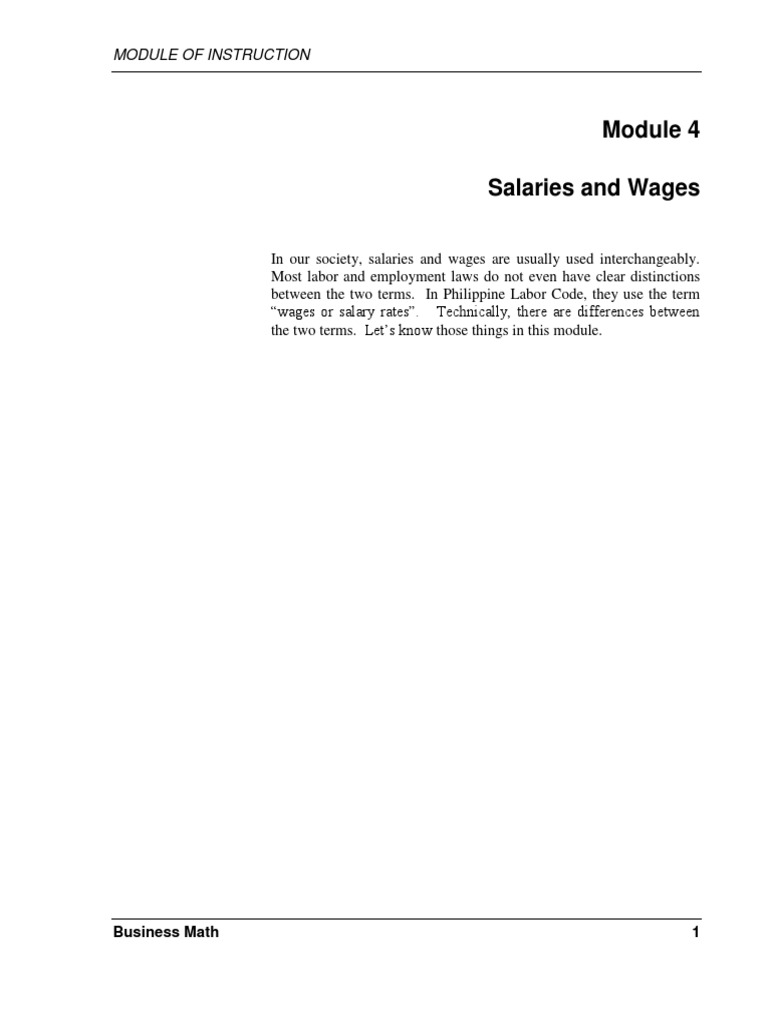 Week 011-012-Module Salaries and Wages (Part 1 - 2) | PDF | Salary ...