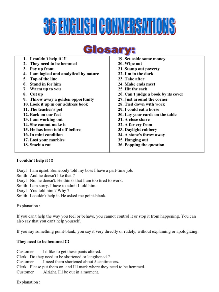 36 English Conversations | PDF