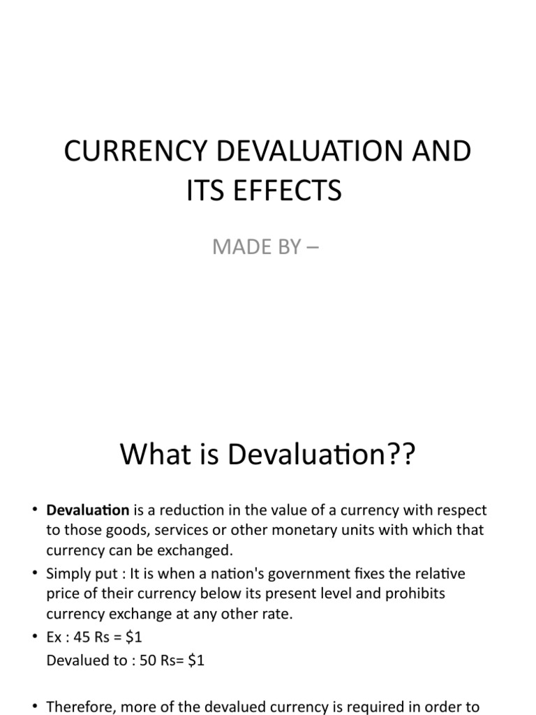 Effects of Currency Devaluation | PDF | Devaluation | Exchange Rate