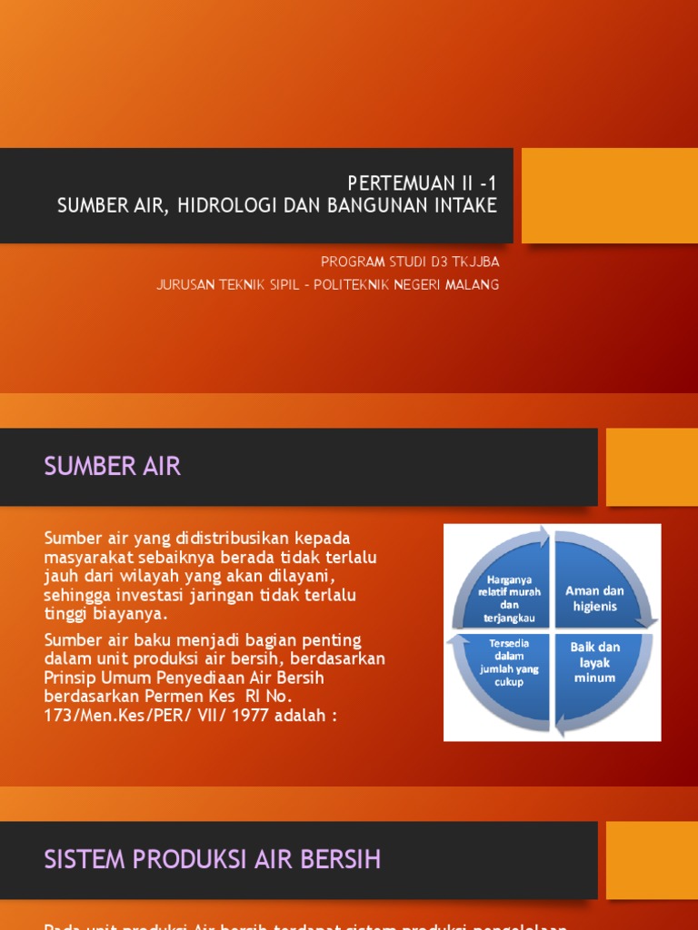 Materi 2 Sumber Air Baku | PDF