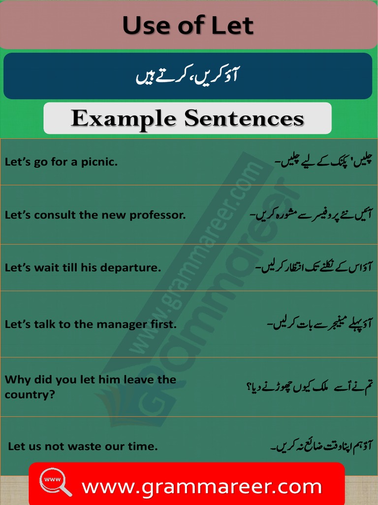 Use of Let Grammareer.... | PDF