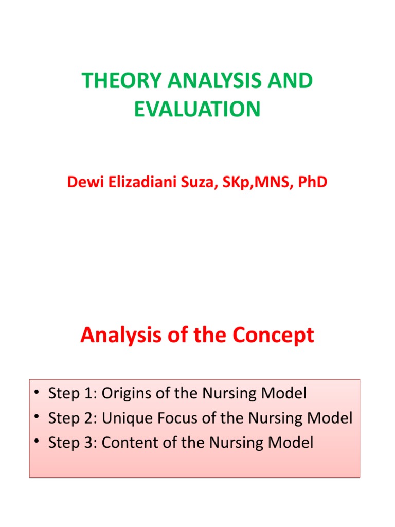 Analysis and Evaluation of Nursing Theory Model | PDF | Conceptual ...