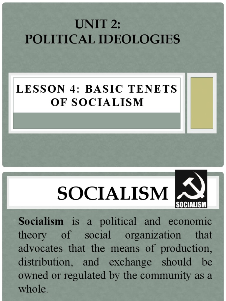Unit 2 - Lesson 4 - Basic Tenets of Socialism | PDF | Communism | Socialism
