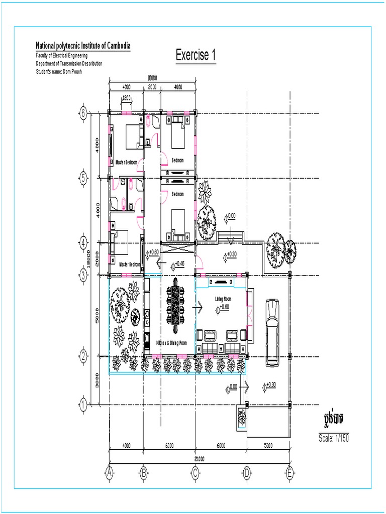 Villa Floor Plan-Model | PDF | Domestic Life | Buildings And Structures