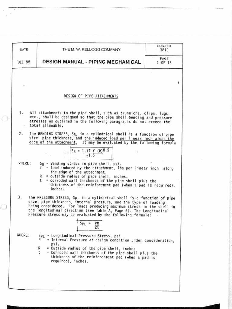 Trunnion Support Design Guidelines | PDF