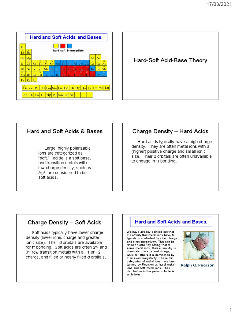 Hard and Soft Acids and Bases Explained | PDF | Coordination Complex ...