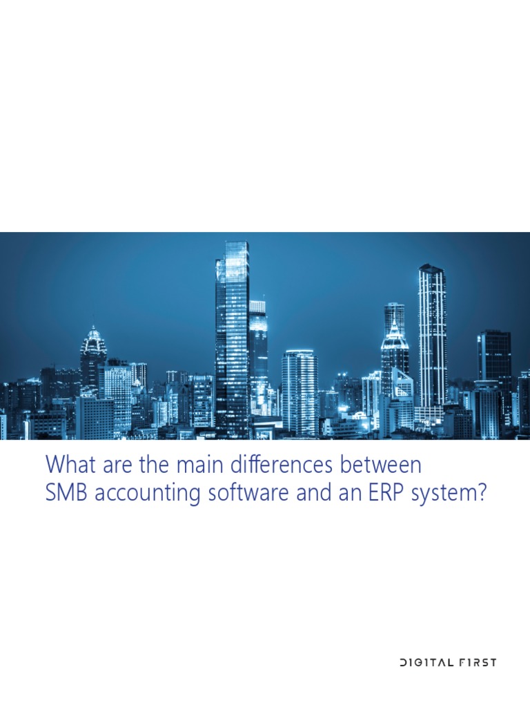 ERP Vs SMB Accounting Software With Casestudy | Download Free PDF ...