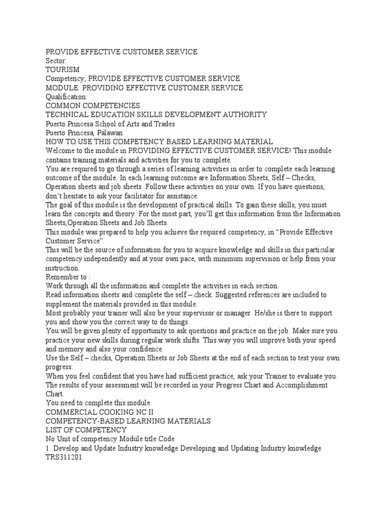 Common CBLM | PDF | Competence (Human Resources) | Simulation