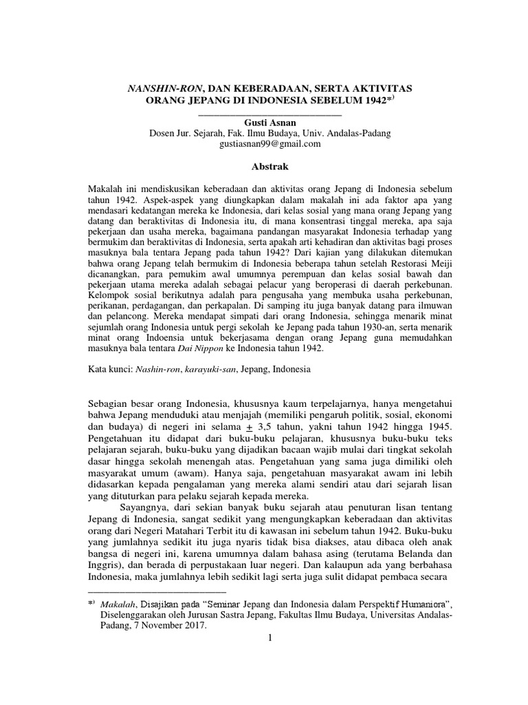 02a Artikel Seminar Nasional Nanshin-Ron | PDF