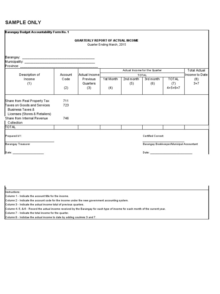 Blank BBA Form 1 | PDF