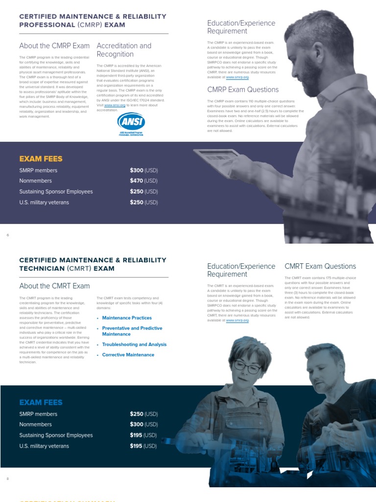 Education/Experience Requirement: Certified Maintenance & Reliability ...