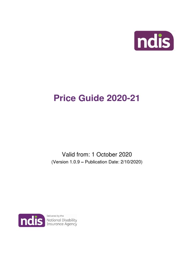 NDIS Price Guide 2020-21 | PDF | Addendum | Creative Commons License