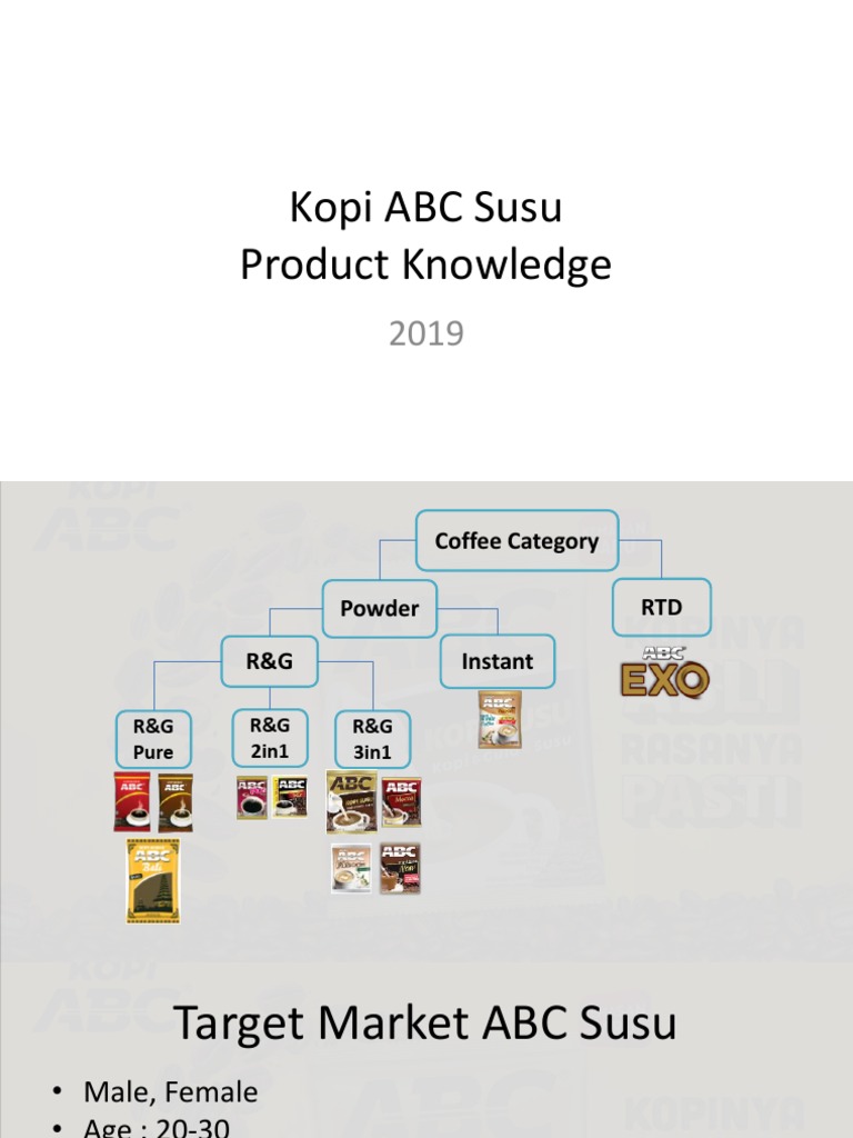 Pengetahuan Produk Kopi ABC Susu | PDF | Memasak, Makanan, & Anggur