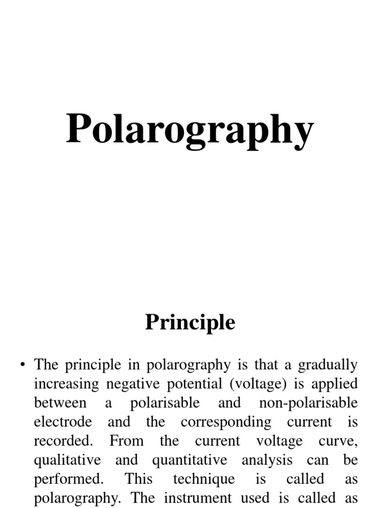 1 Polarography | PDF | Chemistry | Physical Sciences
