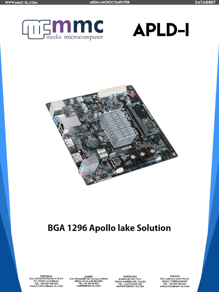 Apld-I: BGA 1296 Apollo Lake Solution | PDF | Usb | Computer Science