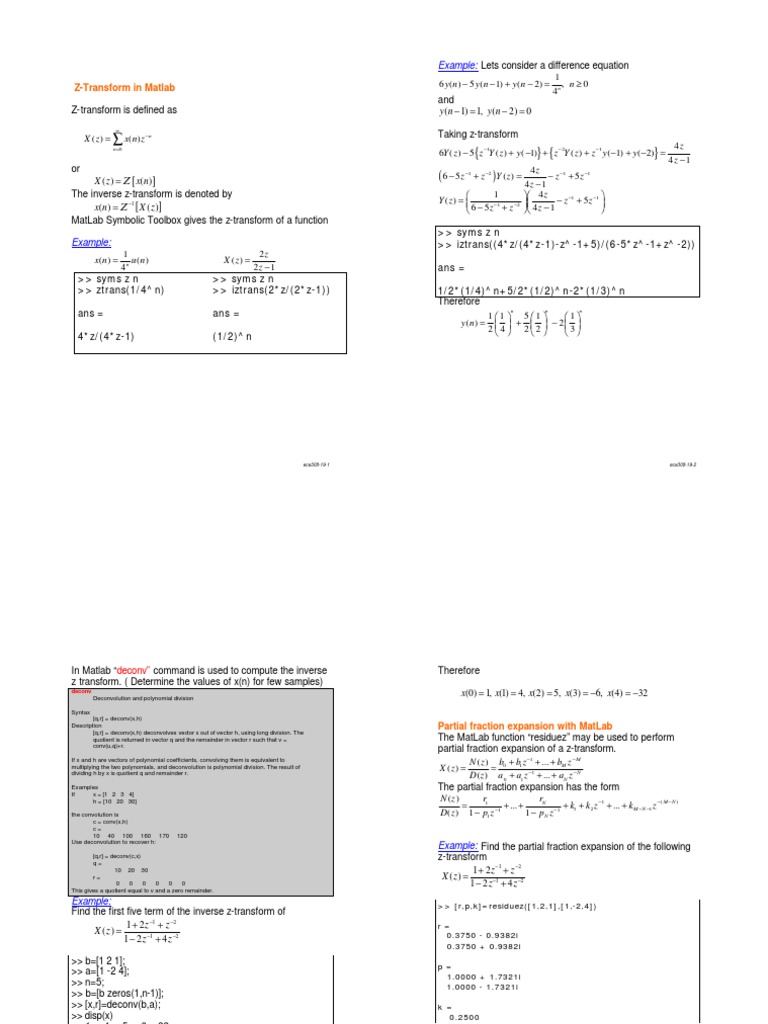Matlab 2 | PDF | Mathematical Concepts | Analysis