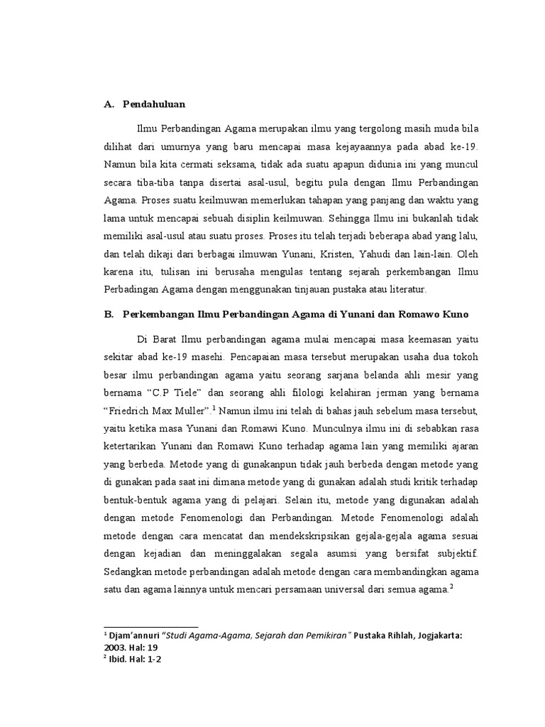 Perkembangan Ilmu Perbandingan Agama | PDF Perkembangan Ilmu Perbandingan Agama | PDF