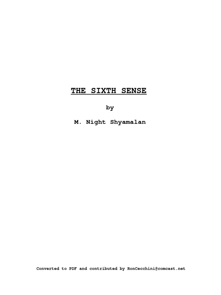 The Sixth Sense | PDF