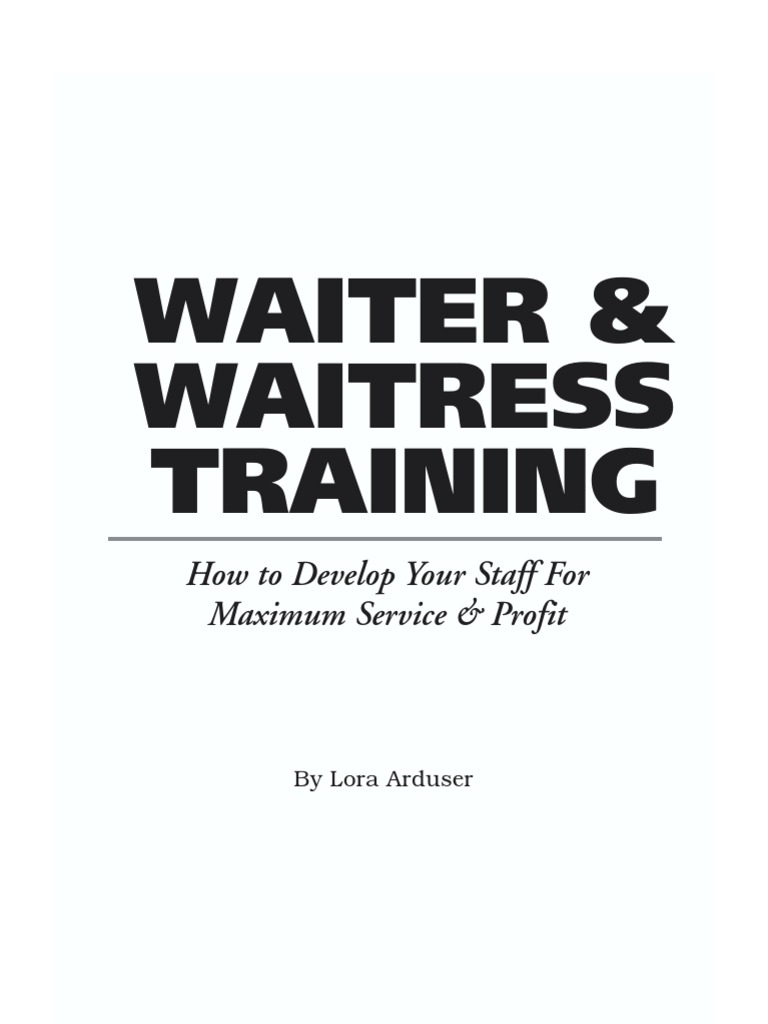 Waiter Book | PDF | Waiting Staff | Employment