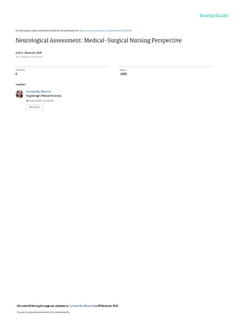 Neurological Assessment | PDF | Anatomical Terms Of Motion | Neurology