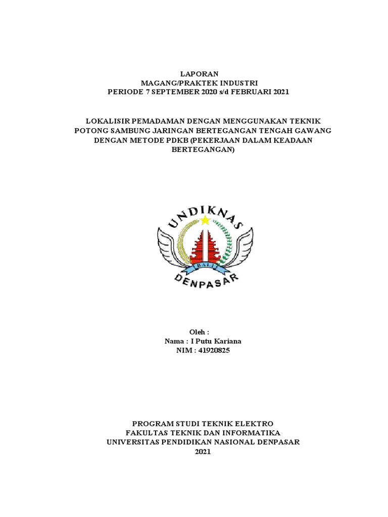 Karya Ilmiah Magang PLN | PDF