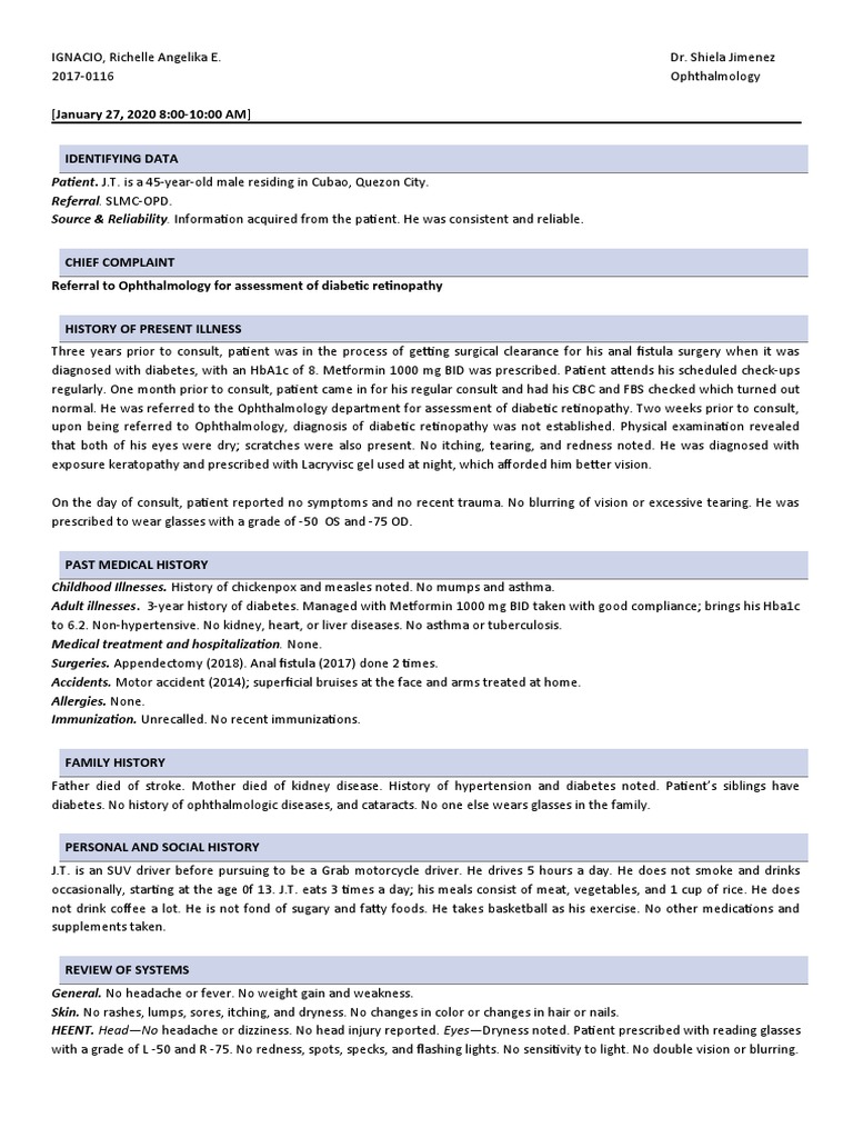 Ophtha SGD 1 | PDF | Ophthalmology | Clinical Medicine