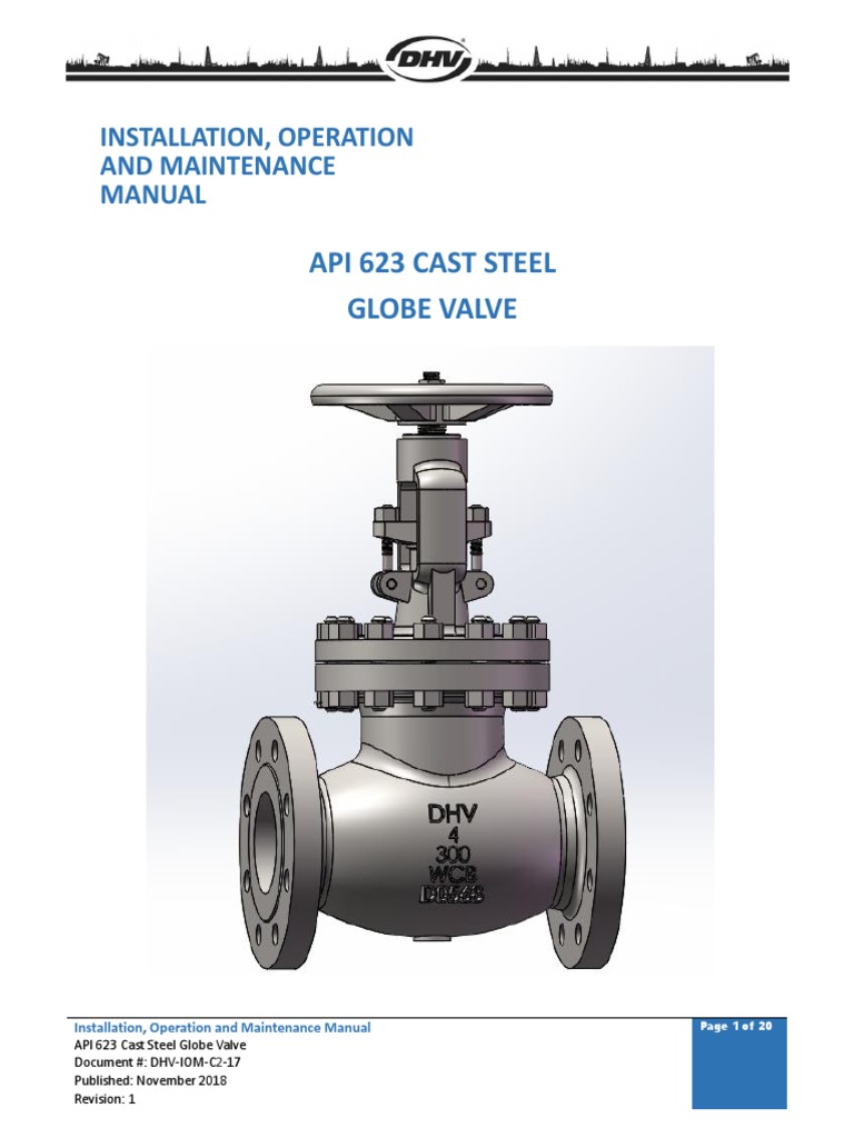 API 623 Globe Valve Manual | PDF | Valve | Lubricant
