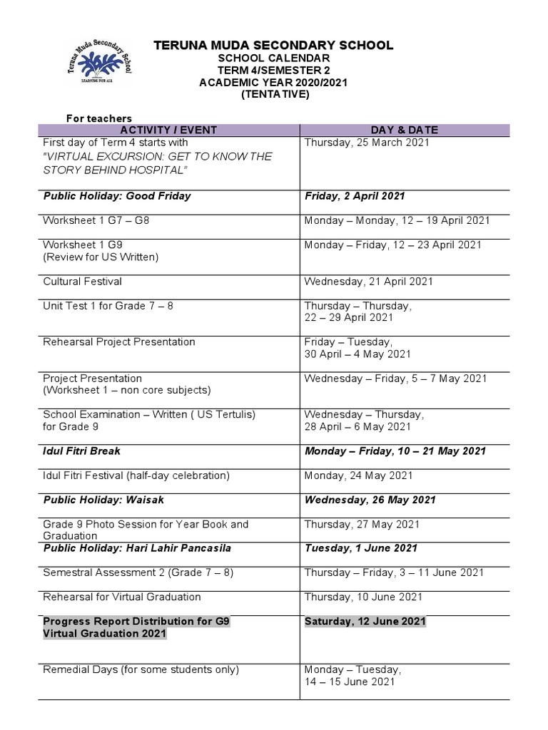 Teruna Muda Secondary School: "Virtual Excursion: Get To Know The Story ...