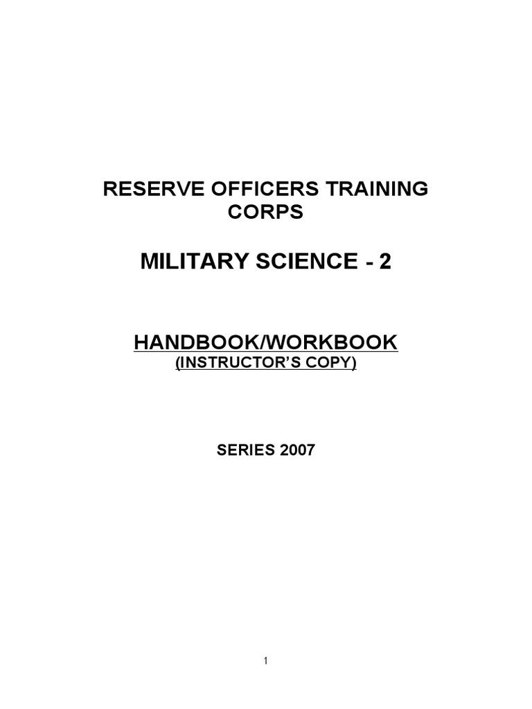 Military Science - 2: Reserve Officers Training Corps | PDF ...