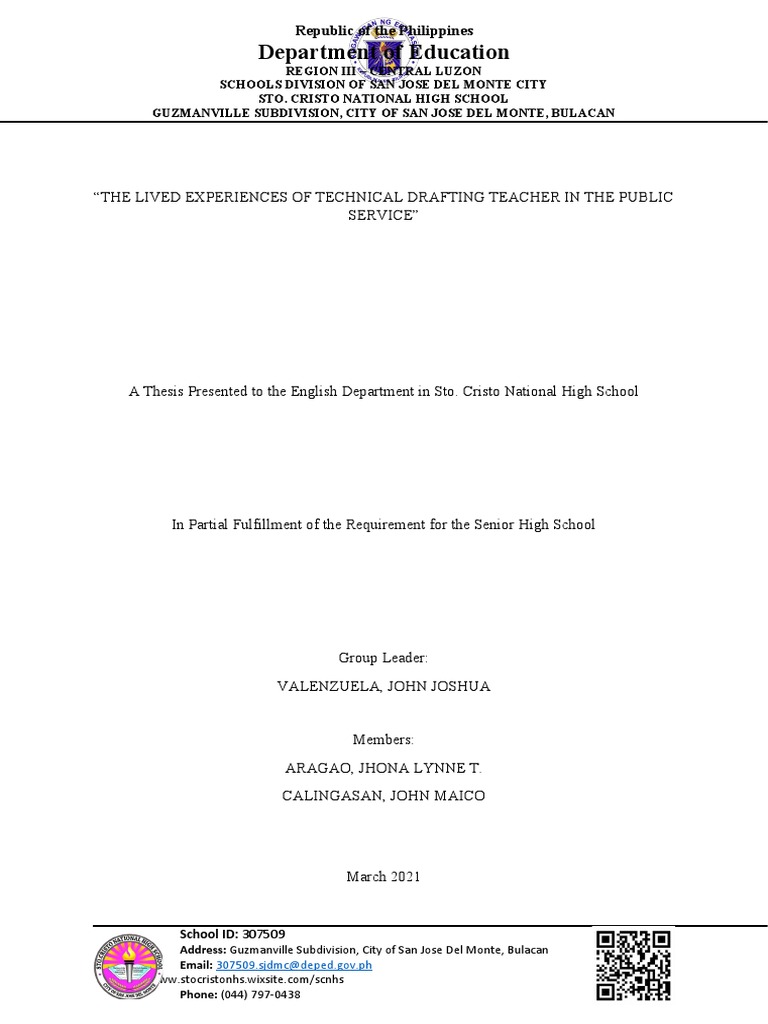 Research Drafting Teacher 1 | PDF | Science