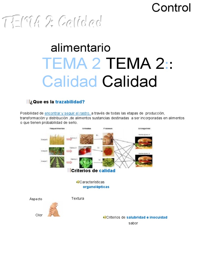 Control Alimentario | PDF | Alimentos | Contaminación