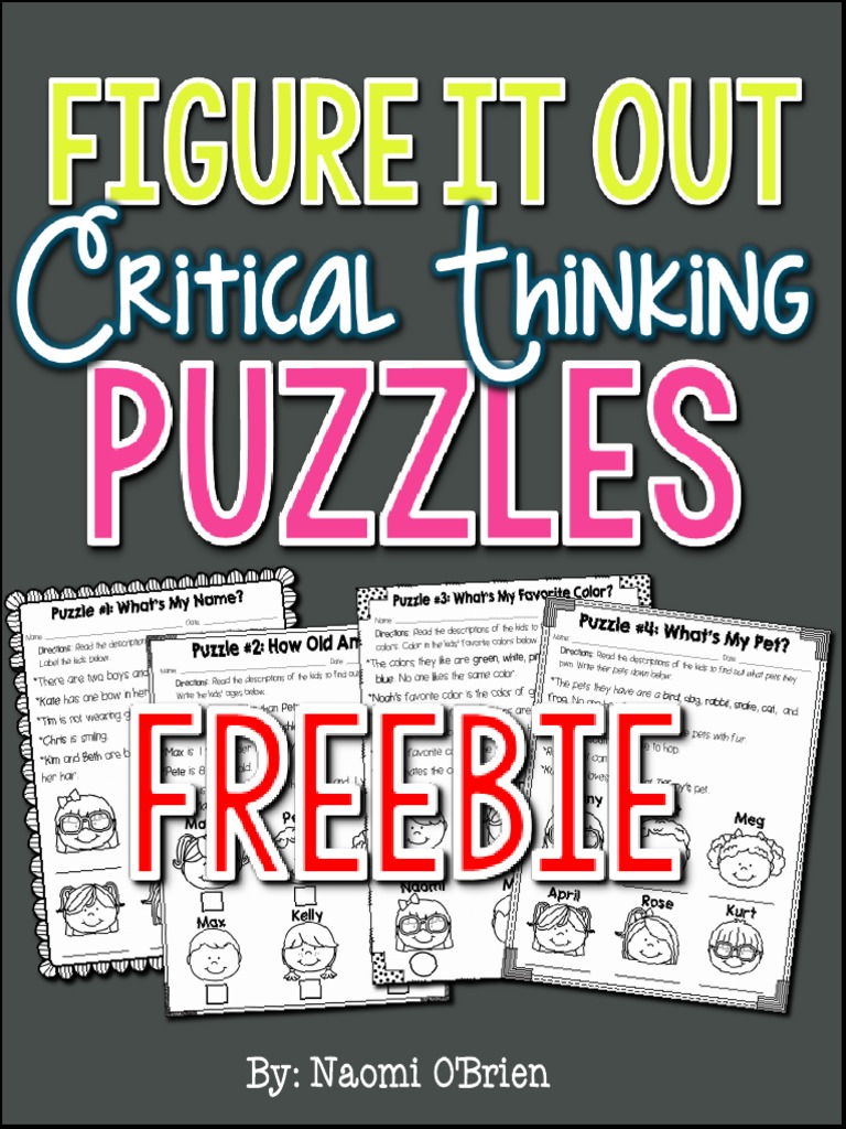 CriticalThinkingPuzzlesFreebie 1 | PDF