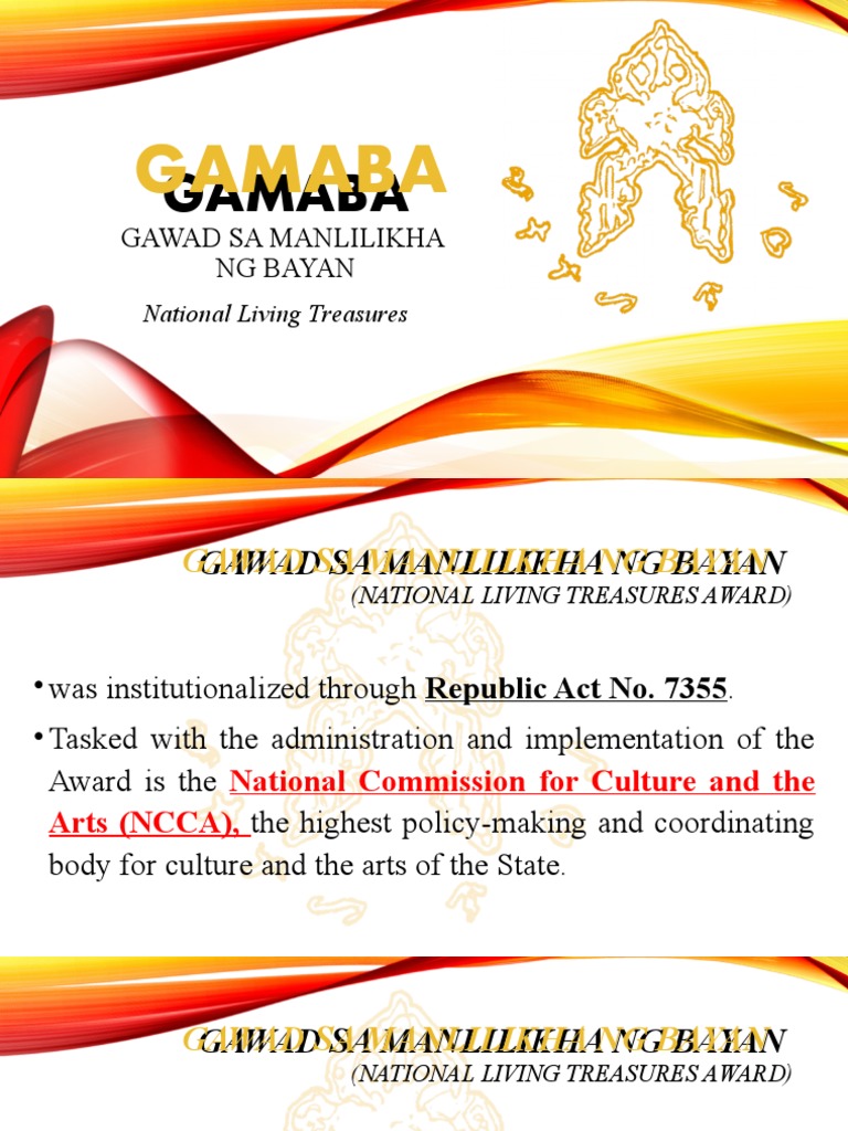 GAMABA (Gawad Sa Manlilikha NG Bayan) | PDF | Philippines ...