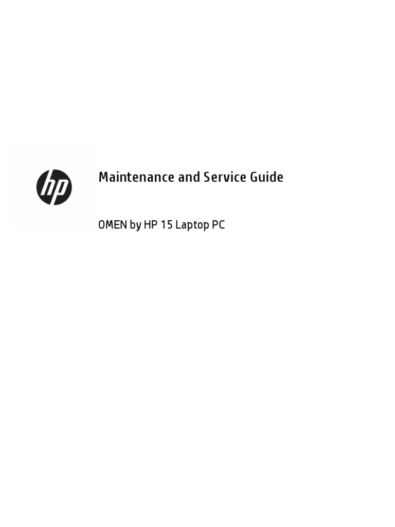 Maintenance and Service Guide: OMEN by HP 15 Laptop PC | PDF | Usb | Hdmi