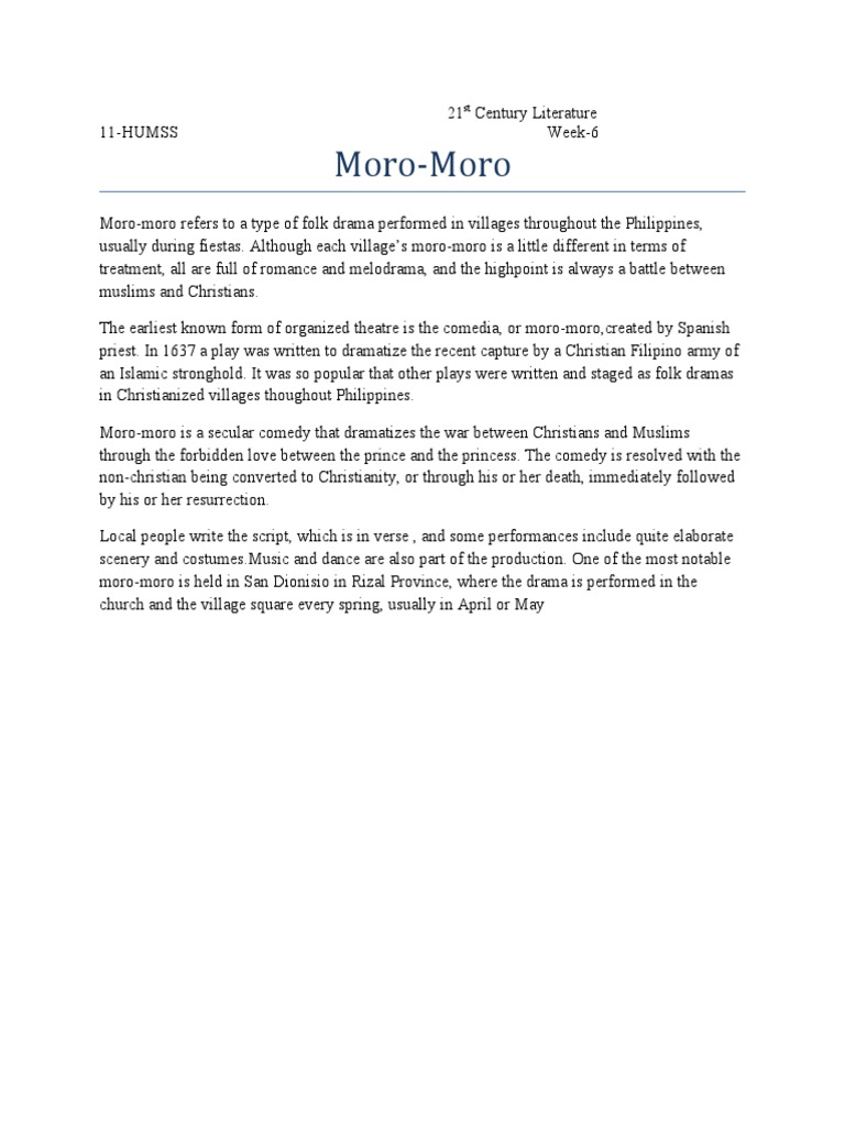 Moro Moro | PDF