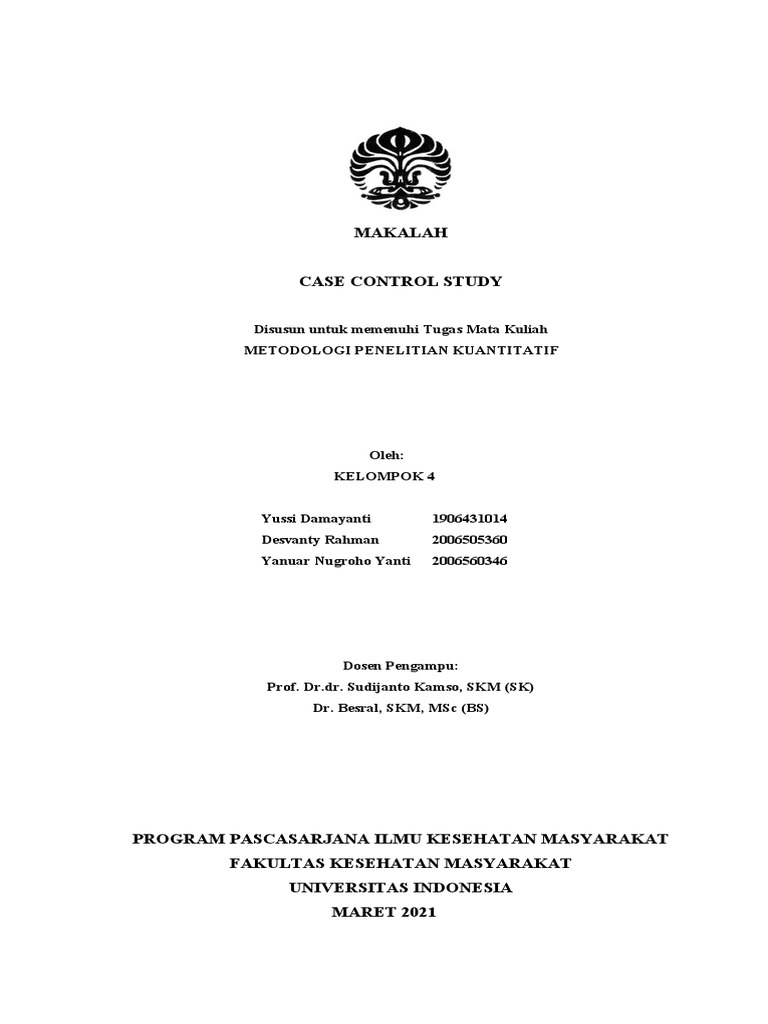 Makalah Case Control | PDF