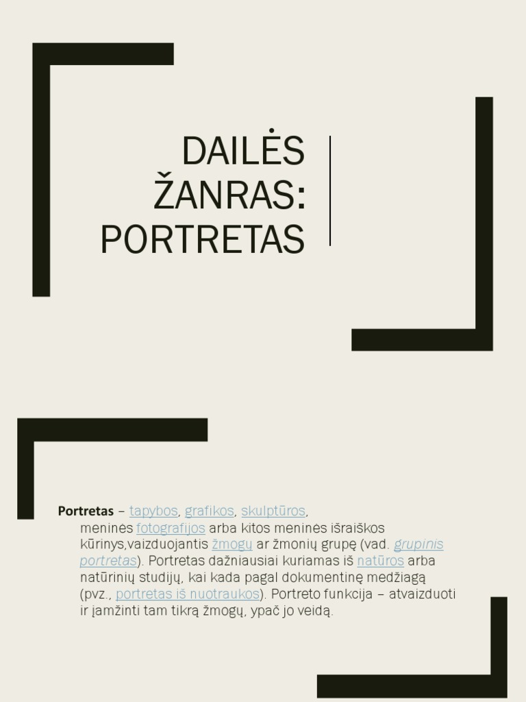 Dailes Zanras Portretas | PDF