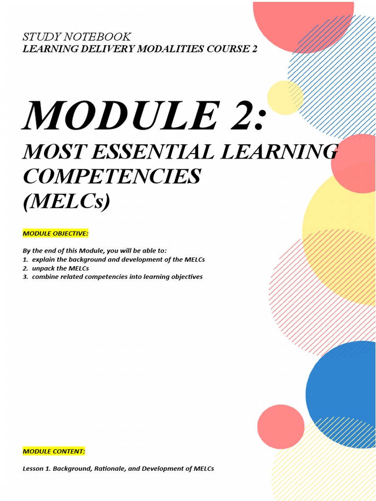 Module 2 Study Notebook | PDF | Curriculum | Learning