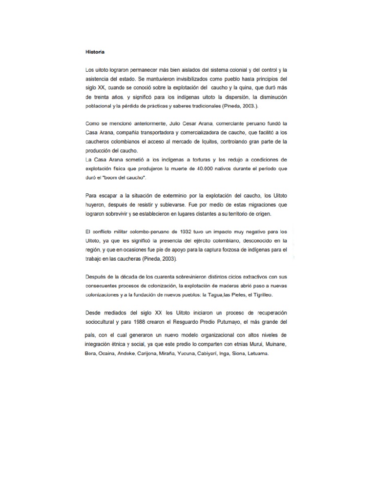 Historia Uitoto | PDF